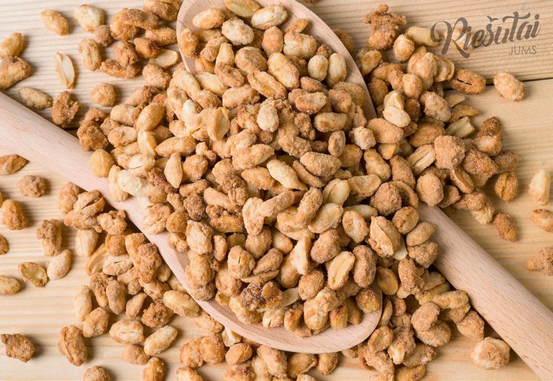 Karamelizuoti žemės riešutai, 1 kg - Riesutai Jums
